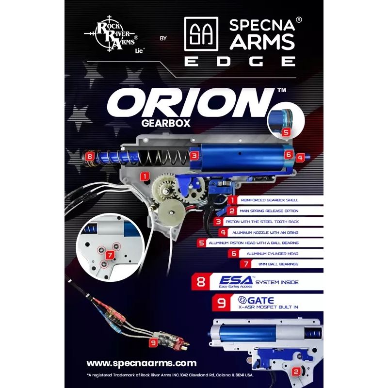 Specna Arms M4 Edge SA-E10 X-ASR PDW Airsoft Rifle - Half Tan Edition